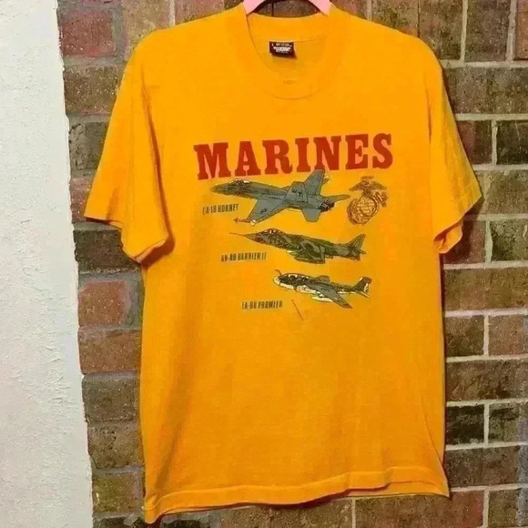 Screen Stars | Shirts | 989 Marines Jet Planes Shirt | Poshmark